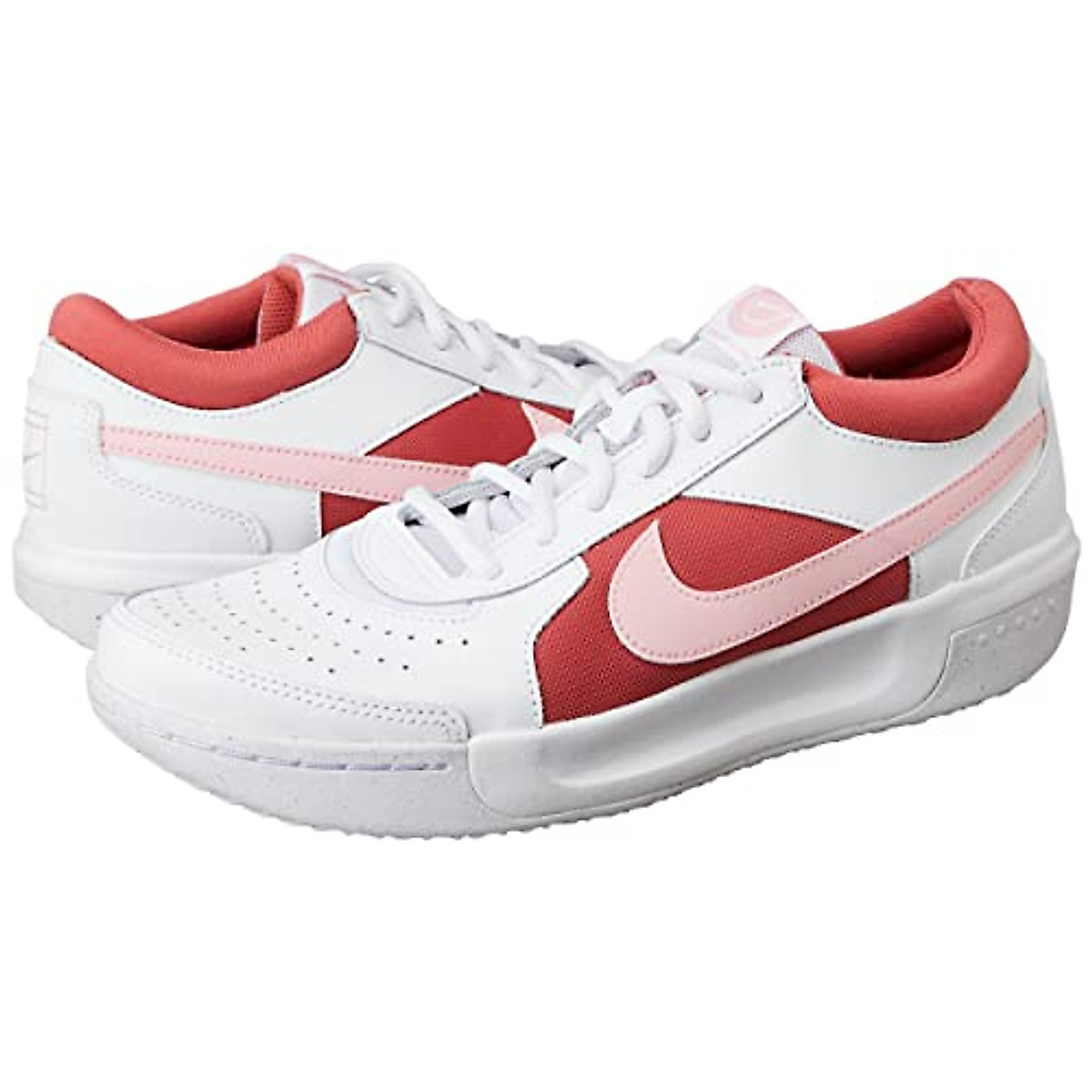 NIKE W Zoom Court Lite 3, Women's Sneaker, White Med Soft Pink Adhoba, 13 AU