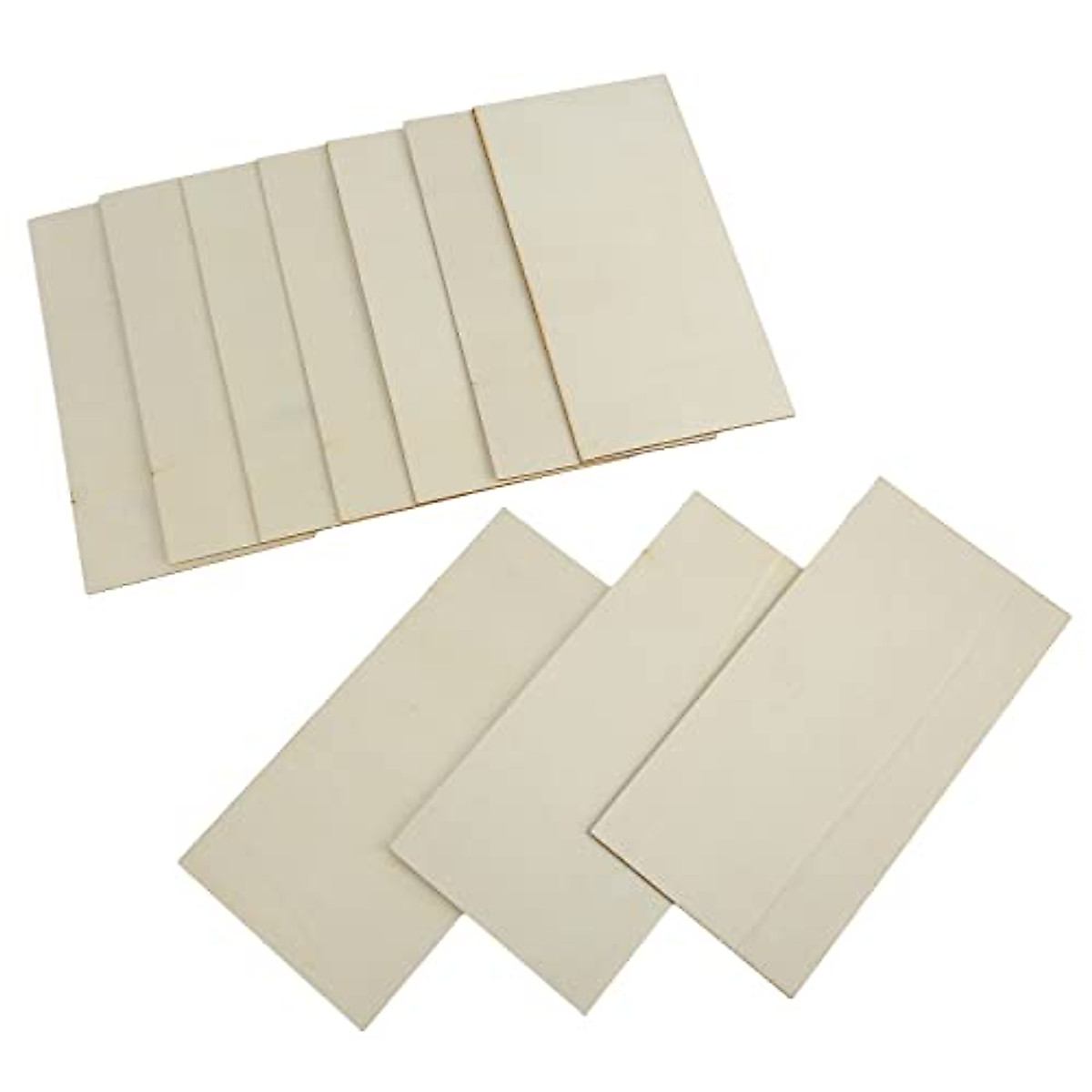 10Pcs Rectangle Blank Wooden Sheets Wood Slices DIY Wood Sheets for Home Decoration Party Ornaments