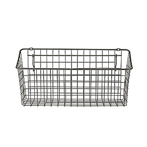 Spectrum Pegboard & Wall Mount Wire Basket Extra Large (Industrial Gray) - Storage & Organizer for Garage, Tools, Shed, Home, Work Bench, Crafts, & More