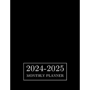 2024-2025 Monthly Planner: 2 Years from January 2024 to December 2025 with Black Cover
