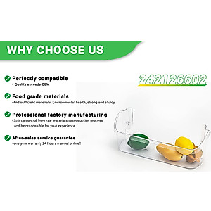 [UPGRADE] 242126602 Refrigerator Door Bin Replacement Part(Side Shelf Rack) Compatible with Frigidaire or Electrolux, Part number : 4547407, PS12364199, AP6278233, EAP12364199, PS2421266