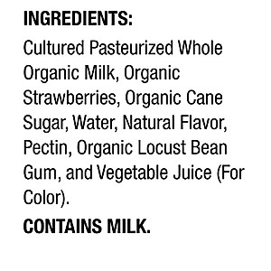 Wallaby Organic Aussie Greek Whole Milk Yogurt, Strawberry, 32 oz. USDA Organic