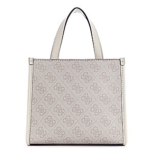 GUESS Izzy 2 Compartment Mini Tote, Dove Logo