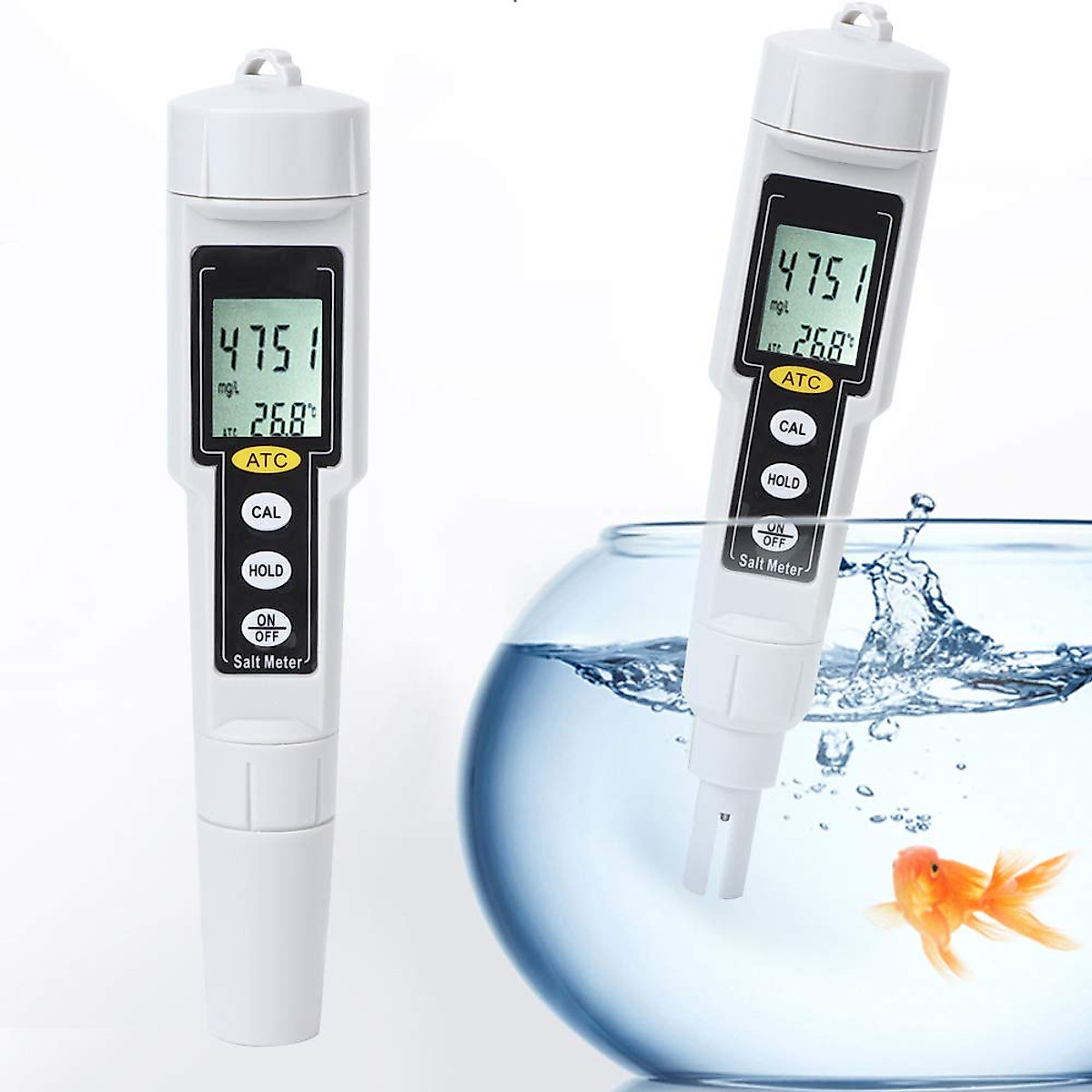 Portable Digital Salinometer High Accuracy Pen Type pH Meter Digital Salinity Tester for Salt Water Aquariums