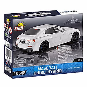 COBI Maserati Collection Maserati Ghibli Hybrid Vehicle, White