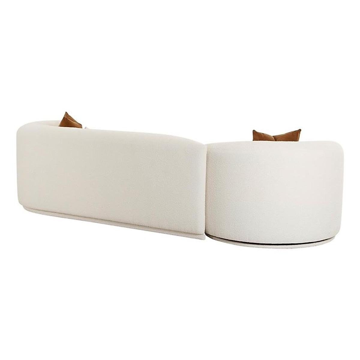 Fickle Cream Boucle 2-Piece Modular RAF Sofa