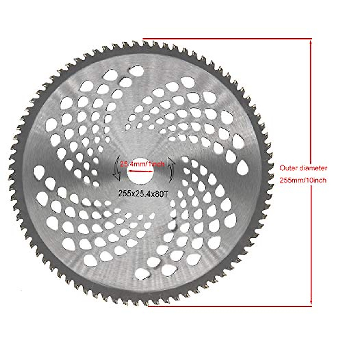 10" 80T Blade, Brush Cutter Trimmer Weed Eater Blade,Made from Premium Stainless Steel That Lasts Long(2 Pack)