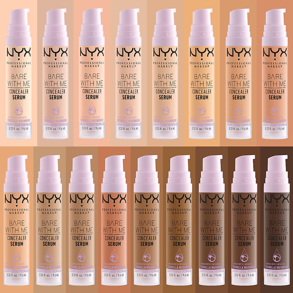 NYX PROFESSIONAL MAKEUP Bare With Me Concealer Serum, Concealer Makeup For Up To 24Hr Hydration - Light