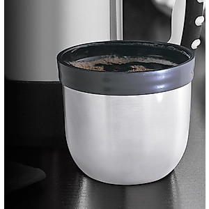 Thermos The Rock Vacuum Insulated 1 Liter Beverage Bottle, stainless steel/black, 1.1 quart (2510TRI2)