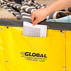 24 Bushel Yellow Vinyl Basket Bulk Truck, 53-1/4"L x 36-1/4"W x 30-1/2"H