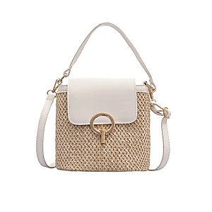 Elegant crochet purse crossbody bags for women purses cross body bag backpack handbags mini small womens backpacks work girls (Beige)