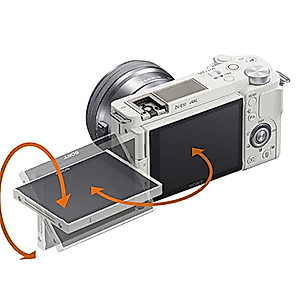Sony ZV-E10 Mirrorless Camera with with 16-50mm + 55-210mm Lenses, 64GB Extreem Speed Memory, Case. Tripod, Filters, Hood, Grip, & Professional Video & Photo Editing Software Kit (White)