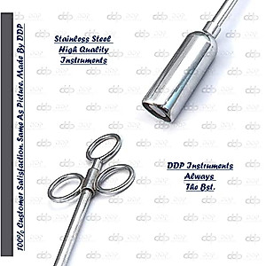 DDP Balling Gun Livestock Bolus Boluses Capsule Large Animal 13" Veterinary Stainless Steel Pill Pusher Sheep Calf COLT 5/8" Diameter Metal Head Spring Clips