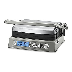 Cuisinart GR-300 Elite Griddler with 8-Inch Nylon Flipper Tongs and Cookbook Bundle (3 Items)