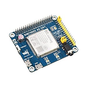 NGW-1Set 2G/3G/4G/GSM/GPRS/GNSS HAT for Raspberry Pi Based on SIM7600G-H Supports LTE CAT4 up to 150Mbps for Downlink Data Transfer