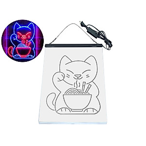 ADVPRO Maneki Neko Ramen Luck Cat Dual Color LED Neon Sign Red & Blue 12 x 16 Inches st6s34-i4029-rb