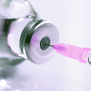 100Pcs 18Gauge 1 Inch Lab Dispensing Needle Accessories for Industry Precision Applications, Scientific Research, Animal and Plant Supplies, Individually Sealed Package