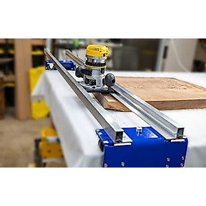 Lane Precision Products Router Sled For Wood Slab Flattening, 72" Extruded Aluminum Rails, Router Sled Plate Included, Slab Guide Jig, Router Jig, Slab Jig, Slab Flattening Mill