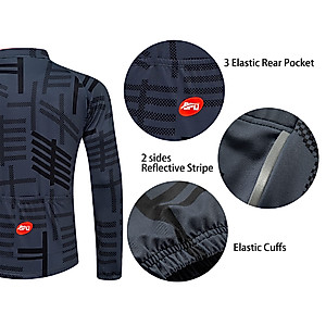 sponeed Mens Road Bike Jersey Cycling Tights Quick Dry Pockets Bicycle Kit 4D Padded Set L Grey Multi