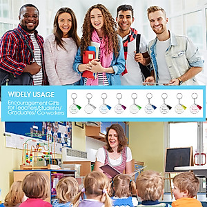 Unittype 50 Pcs Inspirational Keychains Bulk with Tassels You're Awesome Sign Reminder Keychain for Girl Women Teacher Coworker (Classic Tassel)