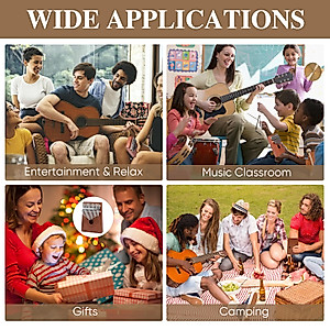 Kalimba Thumb Piano 17 Keys Instrument: Portable Mbira Finger Pianos Musical Gifts for Kids Adults Beginners - Mahogany Wood Handheld Piano with Tune Hammer, Music Book