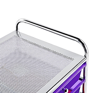 Topeakmart Utility Cart with 12 Drawers Rolling Cart Organizer Plastic Storage Drawers Craft Trolley 360 Degree Castor Wheels, Multicolor