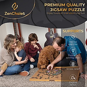 ZenChalet - Tree of Life Jigsaw Puzzles for Adults 200 Piece - Wooden Jigsaw Puzzle for Aduls, Perfect as Tree of Life Puzzle Gifts, Uniquely Shaped Pieces - Mind Puzzle for Adults