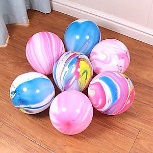 Mayen 50 Pcs 12 Inches Tie Dye Balloons, Rainbow Agate Marble Latex Balloons, Swirl Balloons, Helium Balloons, Tie Dye Birthday Decorations, Hippie Party Supplies