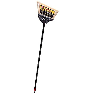 O-cedar 91351EA MaxiPlus Professional Angle Broom, Polystyrene Bristles, 51-Inch Handle, Black