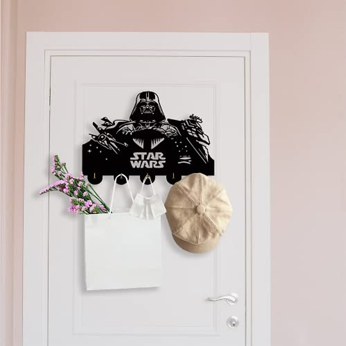 Movie Theme Key Hooks-Wall Hooks Heavy Duty 20LB(Max),Movie Wall Décor,Wood Coat Hooks, Key Holder,Key Hanger for Wall、Entryway and Kitchen