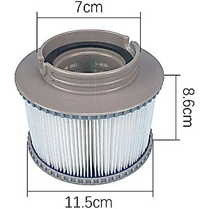 WuYan 6pcs Filter for MSpa FD2089 Inflatable Swimming Pool, Replacement Cartridges for MSPA Filter Hot Subs and Spas Hot Tub, Inflatable Swimming Pools at Home, Beach and Bath
