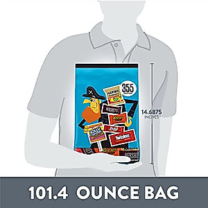 HERSHEY'S Assorted Milk Chocolate, Peanut Butter and Fruit Flavors Miniatures, Halloween Candy Variety Bag, Bulk, 101.04 oz (355 Count)