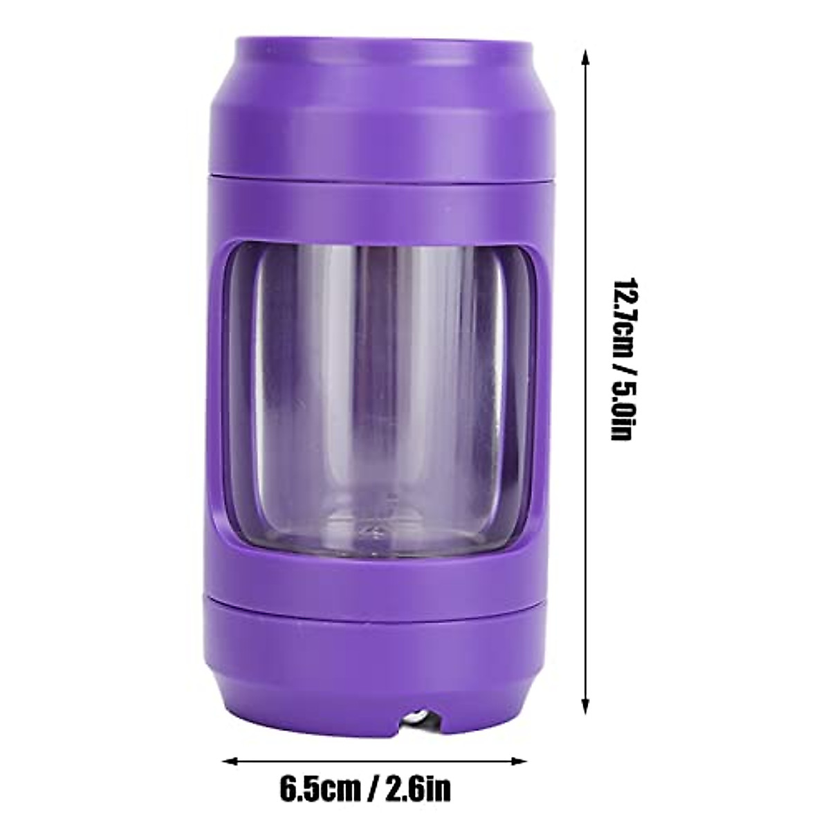 Smell Proof Container, USB Charging Sealing Function Purple Illuminated Spice Storage Container Portable for Vitamins for