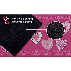 Toland Home Garden 800210 Heart Cookies Valentines Door Mat 18x30 Inch Spring Outdoor Doormat for Entryway Indoor Entrance