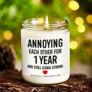 Younift Candle, 1 Year Anniversary, Gifts for Him, Girlfriend, Boyfriend, Her, First Anniversary, Gifts for Husband, Wife, 1 Year Wedding Anniversary, Gifts for Couple, 1st Year Paper Anniversary