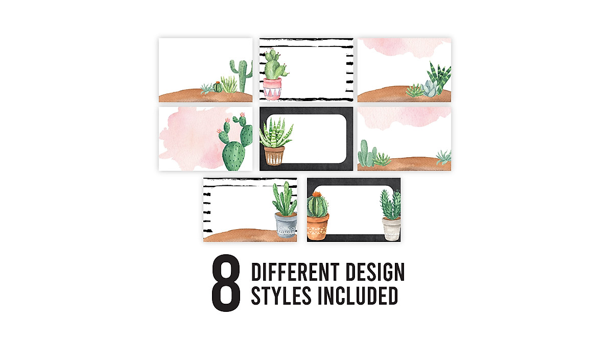 56 Cactus Name Tags for Classroom Cubby Labels - Kids & Teachers
