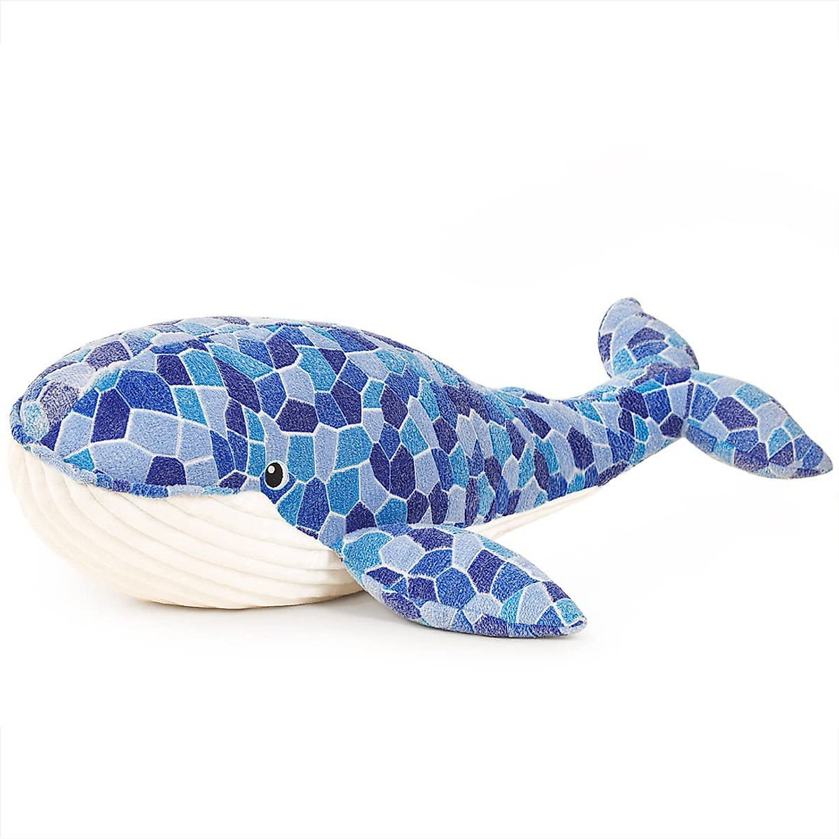 MIAOHAHA Plush Humpback Whale Toy, Plush Animal Body Pillow, Large Blue Whale Stuffed Animals Toy Pillow Fish Gifts (50cm/19.7in)