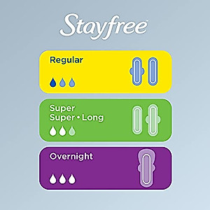 Stayfree Maxi Pads for Women, Super - 66 Count