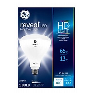 Ge Lighting 30696 Br40 Reveal Hd+ Led Light Bulb, 13 Watts