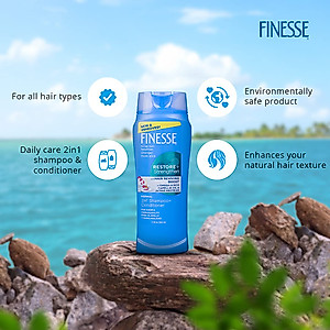 FINESSE Self Adjusting 2 in 1 Texture Enhancing Shampoo and Unisex Conditioner, 13 Ounce (I0025928)
