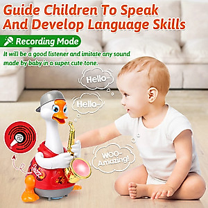 Baby Toys 12-18 Months Saxophone Goose Toys for 1 Year Old Boy Girl Gifts Musical Toys for Toddlers 1-3 Learning Educational Toys for 1 Year Old Crawling Toys Gifts for 1 2 3 Year Old Boys Girls