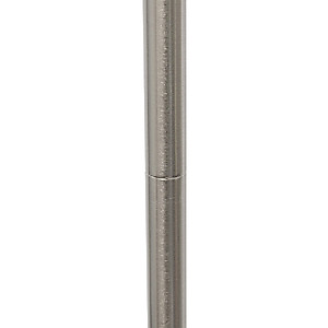 Simple Designs LF2004-WHT Brushed Nickel Drum Shade Floor Lamp, White