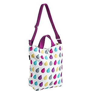 Pursetti Canvas Tote Bag for Women - Large Shoulder Bag as Work Tote, Book Bag or Travel Carryon (Candy Drops)
