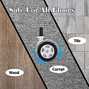 BAYWYI Baby Walker Wheels Replacement, Set of 4, Baby Walker Accessories, Plastic Rubber Wheels Casters, Universal Wheels (A-Black)