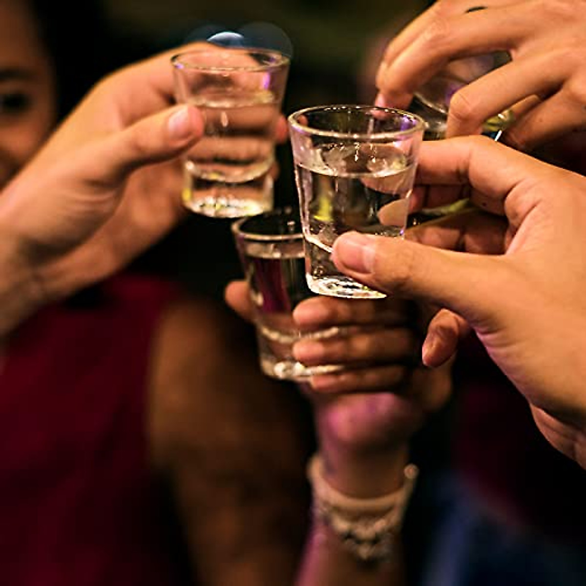 Aoeoe 30 Pack Heavy Base Shot Glass Set, 1.5 oz Whiskey Shot Glasses, Clear Shot Glasses Bulk, Small Shot Glasses, Round Espresso Shot Glass, Glass Cups for Vodka, Whiskey, Tequila, Espresso, Liquor