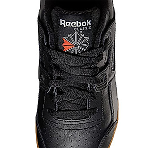 Reebok Men Workout Plus Sneaker, Black/Carbon/Classic red, 10.5
