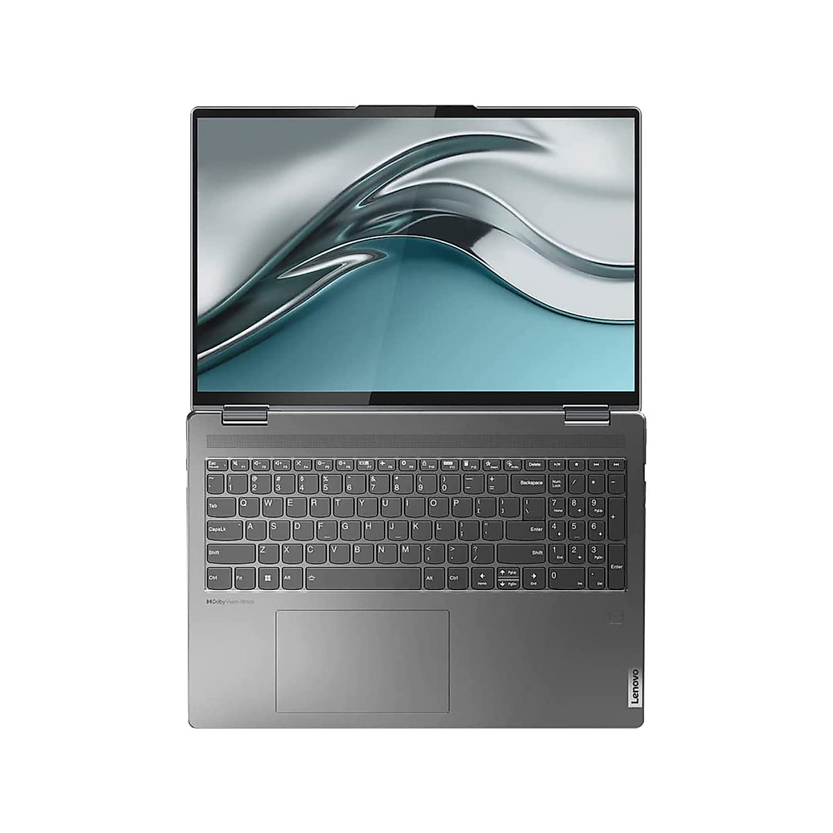 Lenovo 2022 Yoga 7i 2-in-1 360° 16" 2.5K Touchscreen Laptop, Intel Evo Platform Core i5 1240P, 8GB RAM, 512GB PCIe SSD, Intel Iris Xe Graphics, Backlit Keyboard, Win 11, Storm Grey, 32GB USB Card