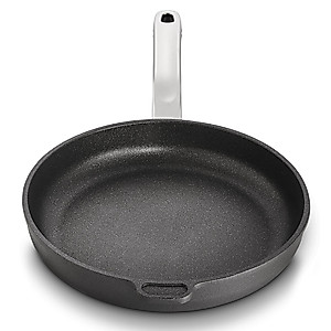 Ozeri 100% Made in Germany and Free of GenX, PFBS, Bisphenols, APEO, PFOS, PFOA, NMP & NEP Professional Series Hand Cast Ceramic Earth Fry Pan, 10-Inch, Black