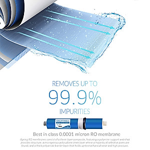 iSpring F22-75 3-Year Replacement Supply Filter Cartridge Pack Set for Standard 5-Stage Reverse Osmosis RO Systems, 22 Piece, White