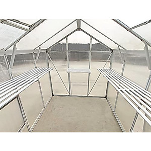 TPSHKE Greenhouse Shelves, 4-Pack 23.62x15 inch Heavy Duty Greenhouse Shelf Kits, White